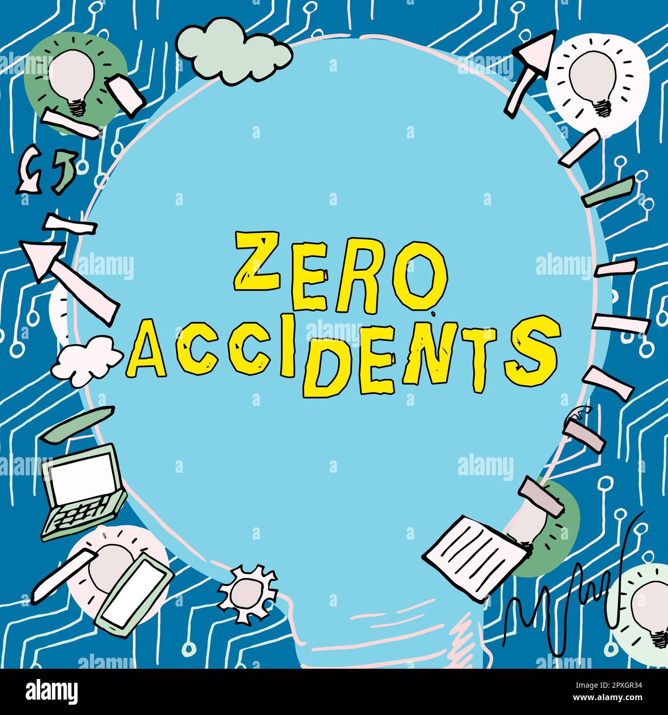 Inspiration showing sign Zero Accidents, Business showcase important ...
