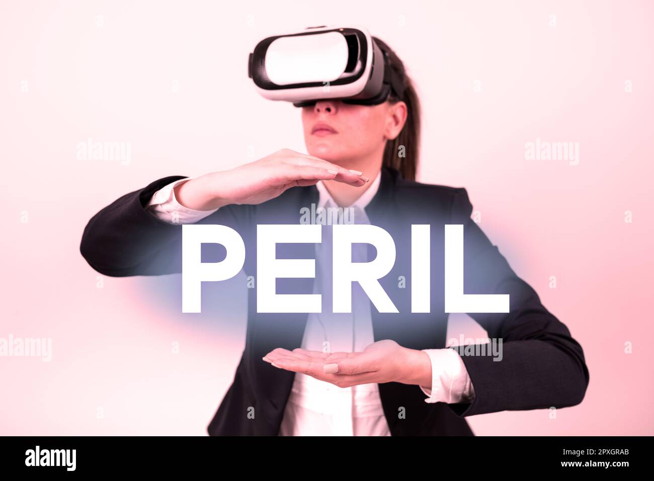 Writing displaying text Peril, Conceptual photo indicates something ...