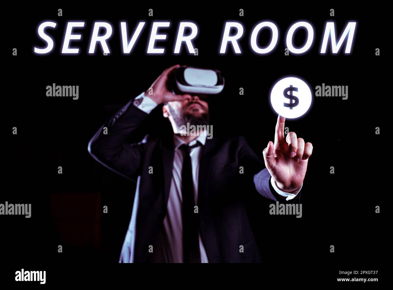 Writing Displaying Text Server Room Business Idea A Room Used To Store