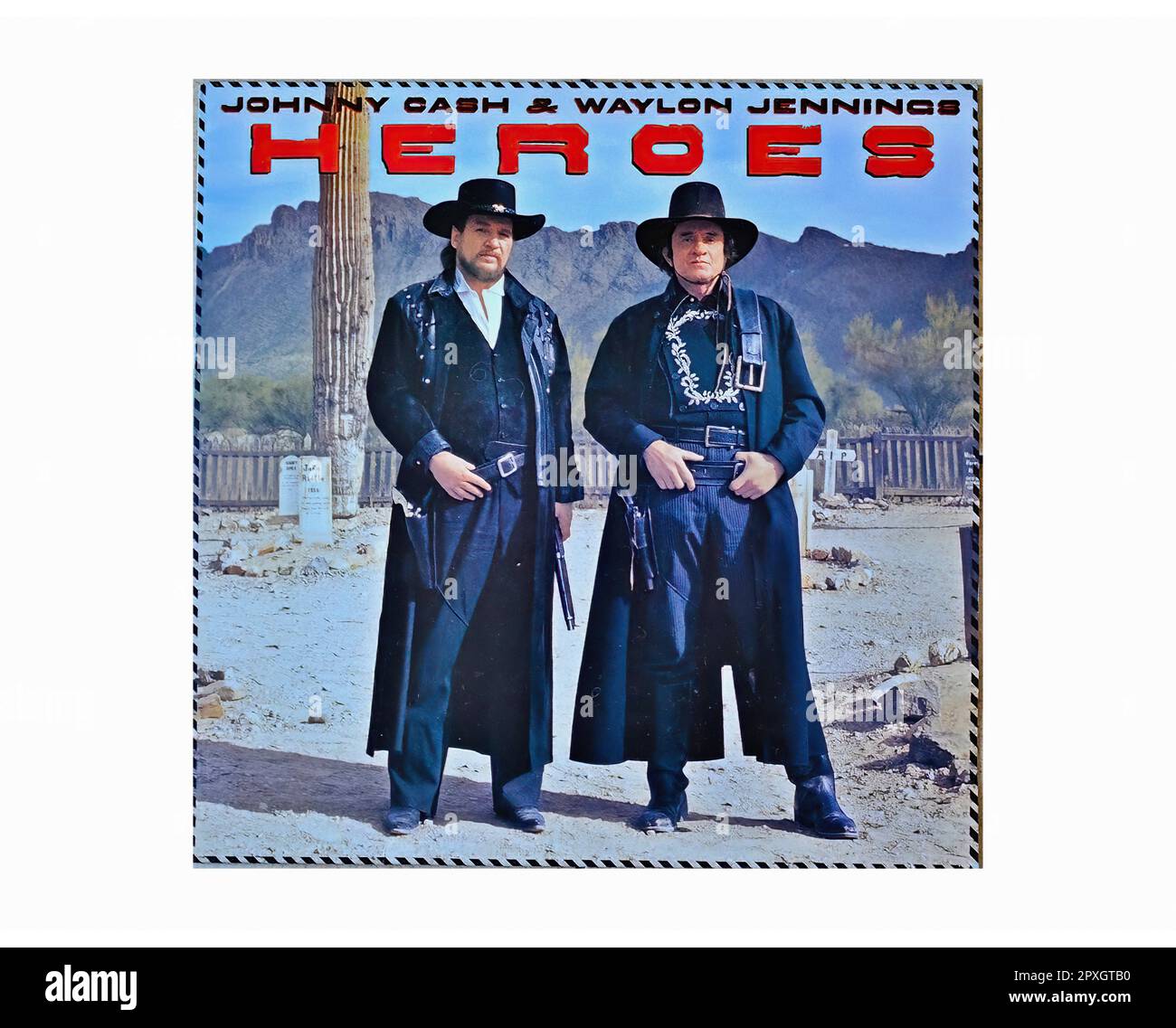 Johnny Cash and Waylon Jennings - Heroes - Vintage L.P Music Vinyl ...