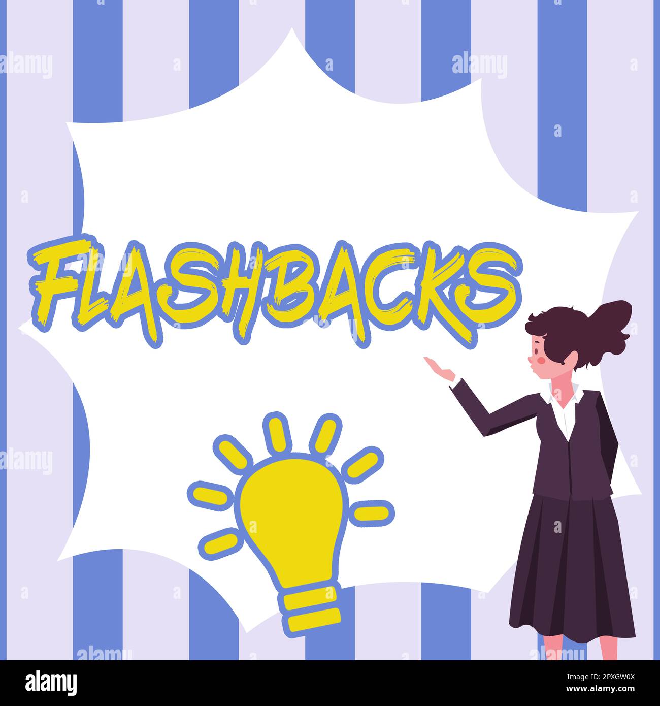 Text sign showing Flashbacks, Concept meaning interruption of ...