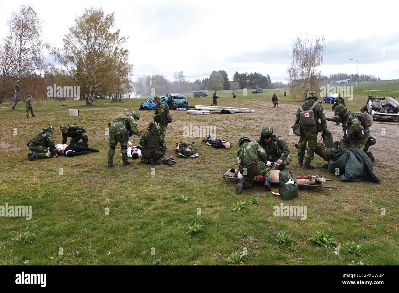 The large military exercise Aurora23, at Malmen airbase, Malmslätt ...
