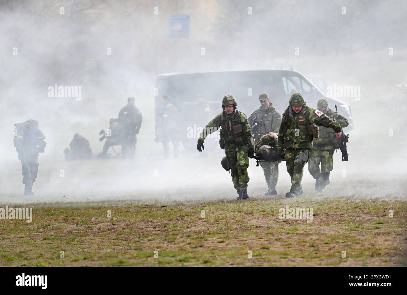 The large military exercise Aurora23, at Malmen airbase, Malmslätt ...