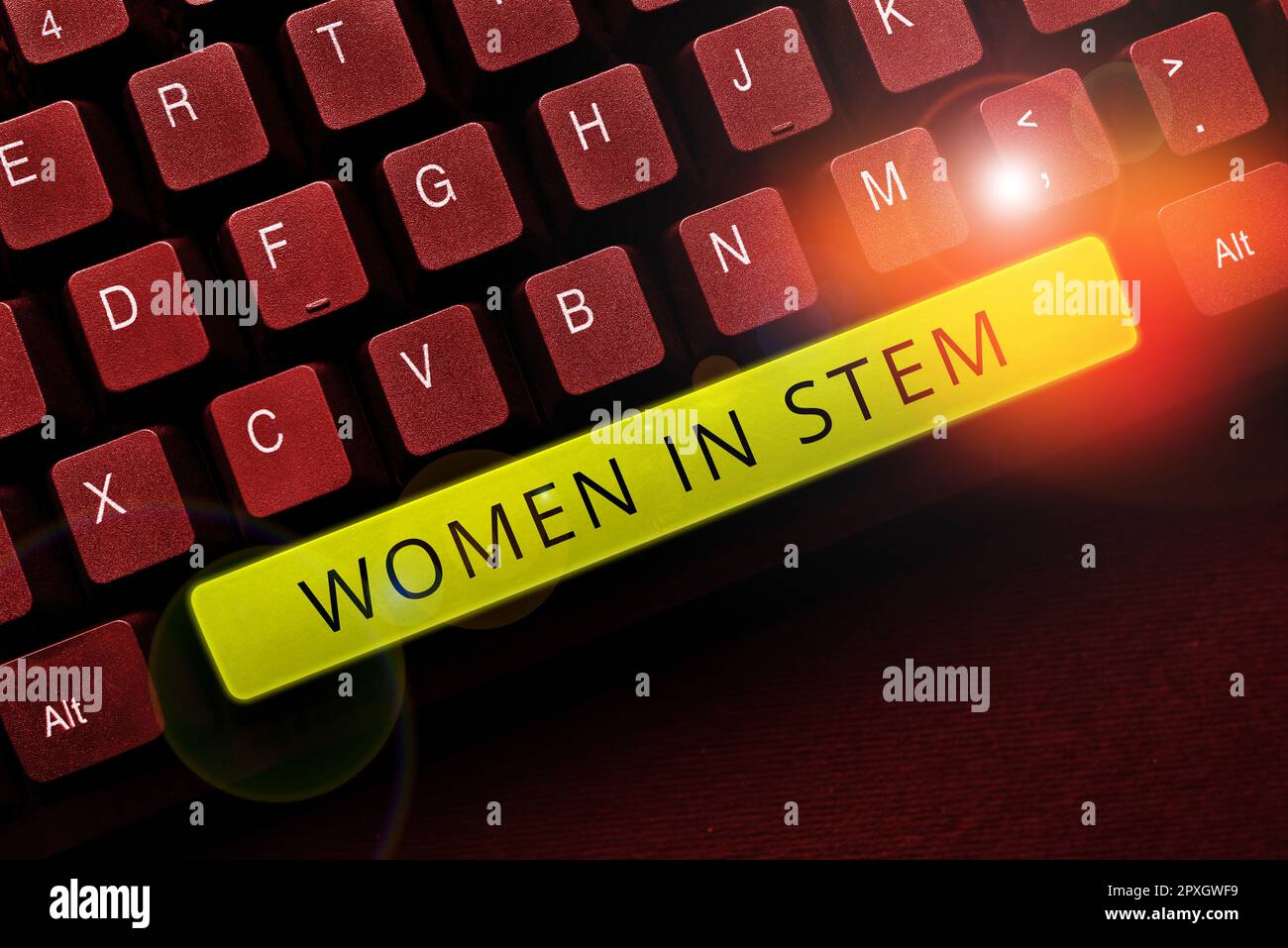 Conceptual caption Women In Stem, Word Written on Science Technology ...
