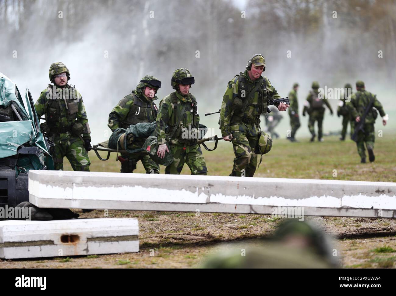 The large military exercise Aurora23, at Malmen airbase, Malmslätt ...