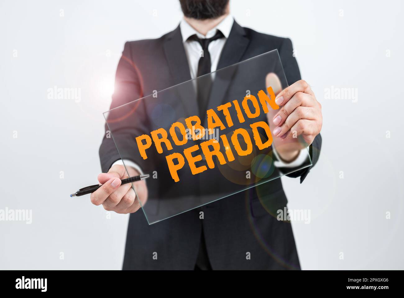 Sign displaying Probation Period, Business showcase focused and ...