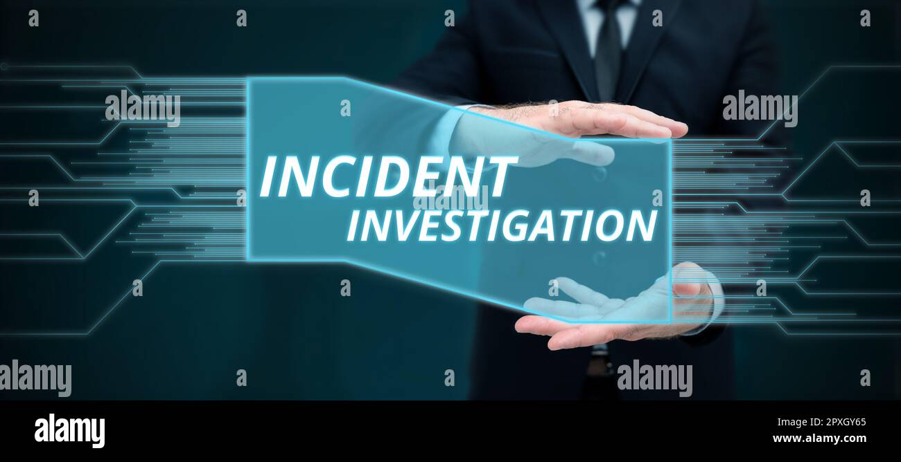 Conceptual display Incident Investigation, Word Written on responsible ...