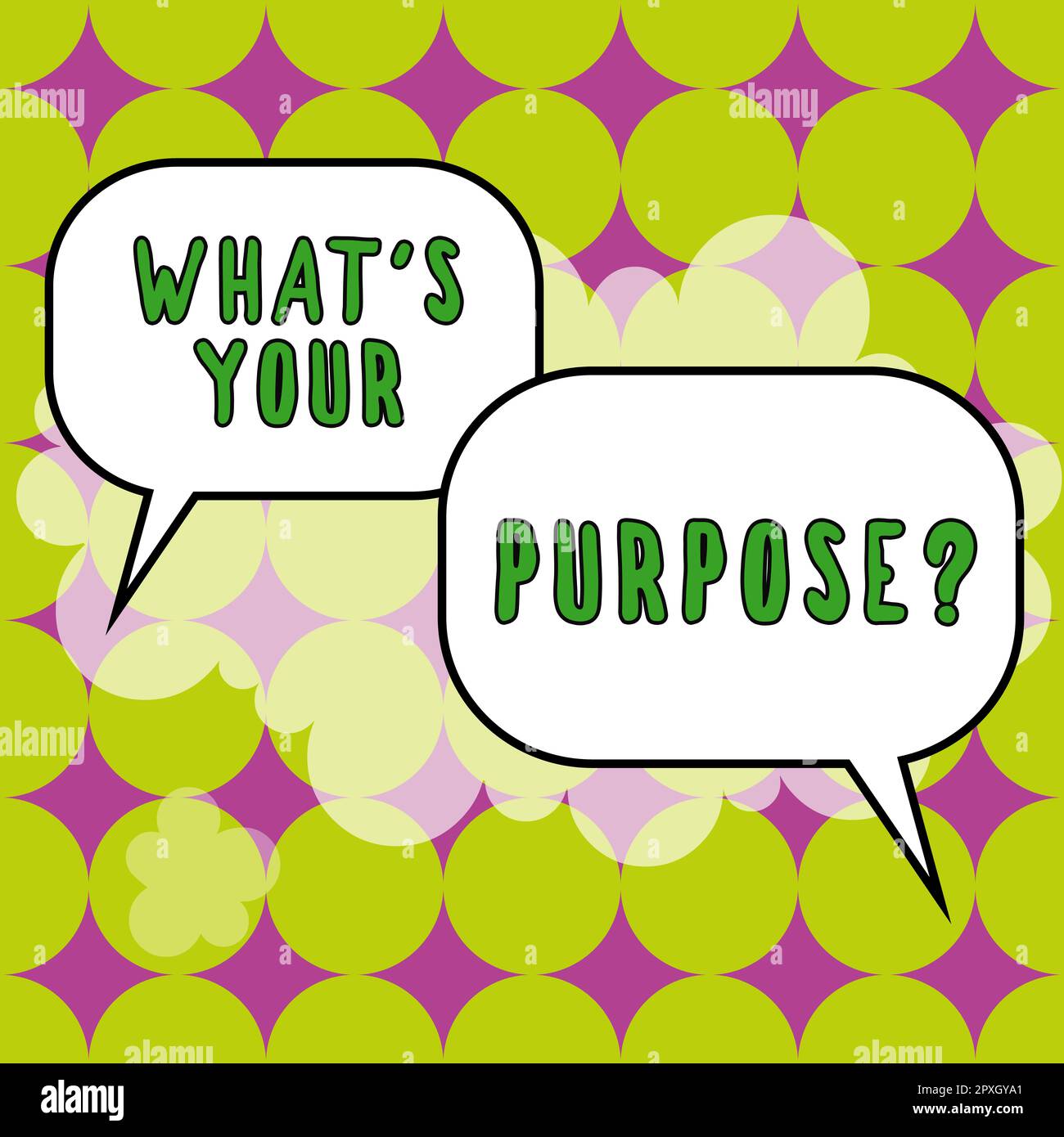 Conceptual caption What's Your Purpose, Business idea question to find ...