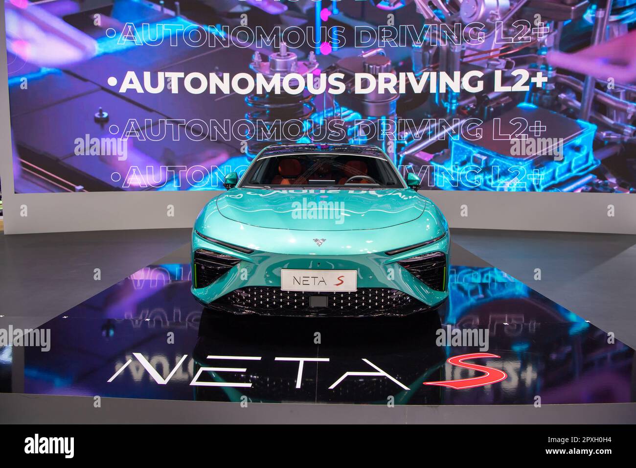 Neta S Special Version on display at Bangkok International Motor Show 2023 on March 21, 2023 in ...