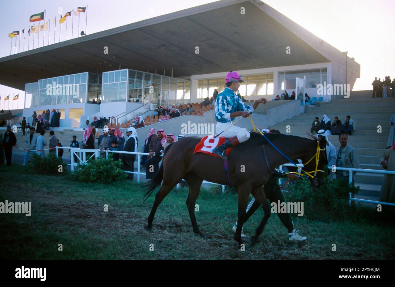 Kuwait Horse Racing Jockey And Horse Stock Photo - Alamy