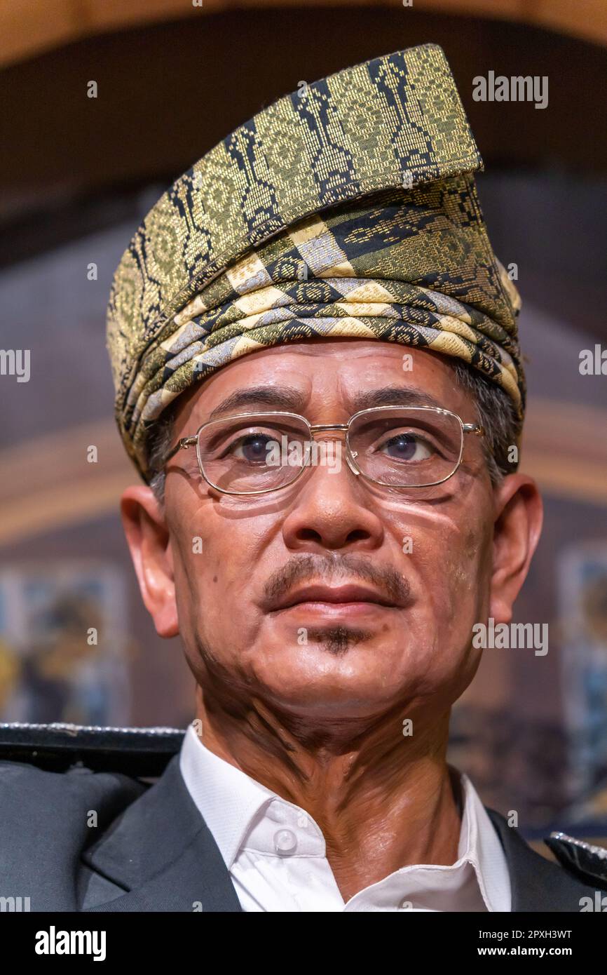 Shah Alam Malaysia April 172023 Tunku Abdul Rahman Putra Al Hajs Wax Figure Displayed At
