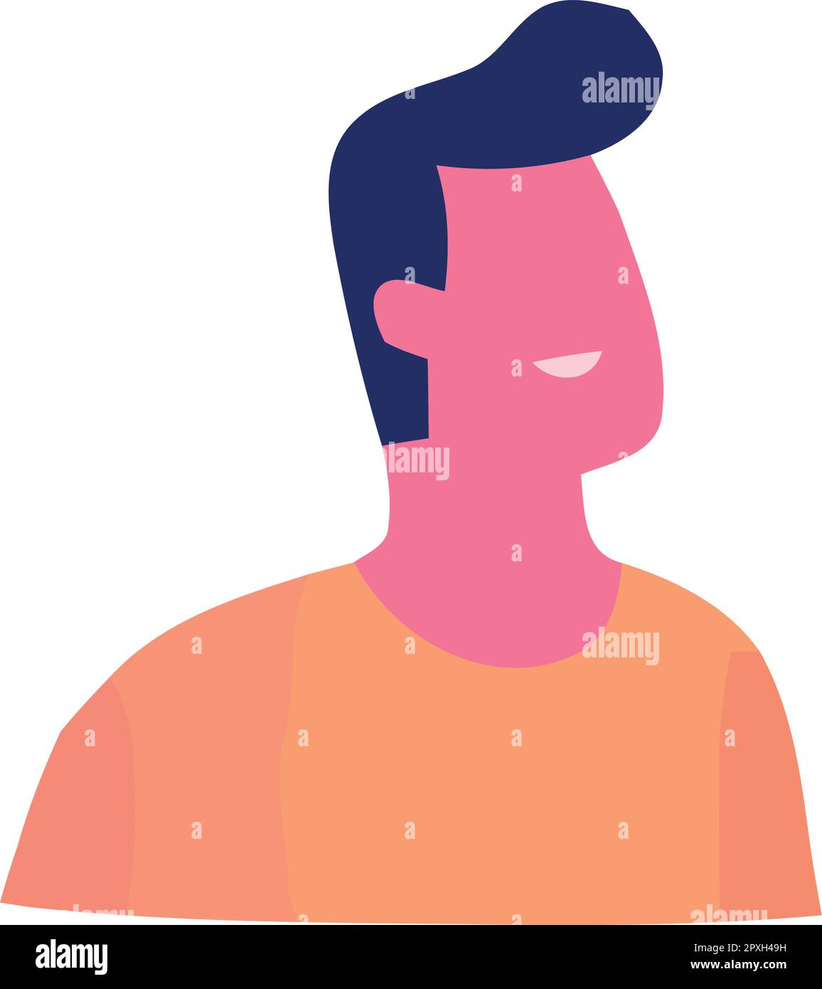 Smiling man icon in flat vector Stock Vector Image & Art - Alamy