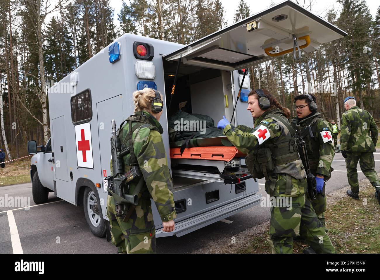 Field hospital during the large military exercise Aurora23, at Malmen ...