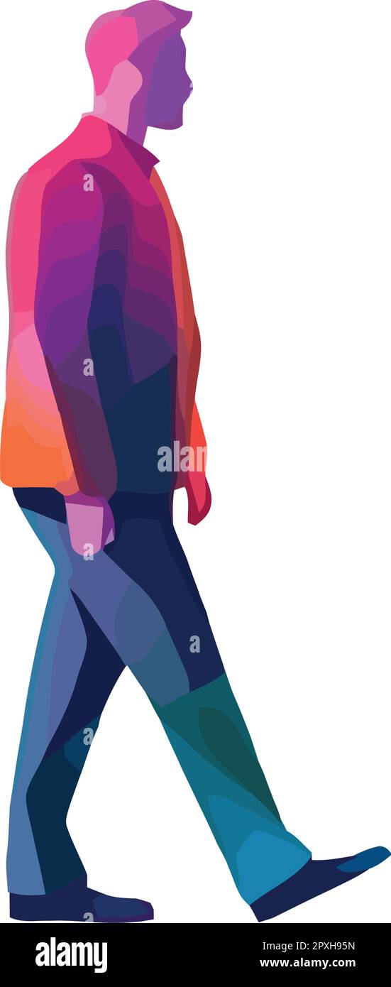 walking young man character Stock Vector Image & Art - Alamy