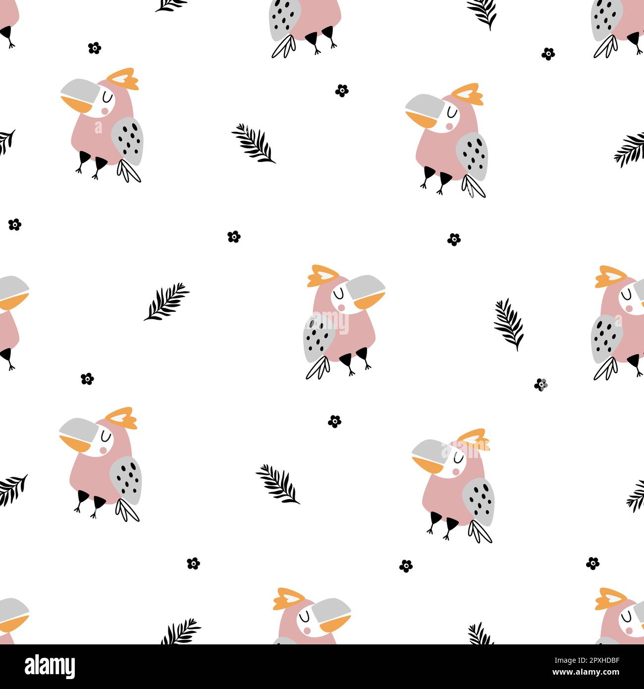 Cheerful birds Stock Vector Images - Alamy