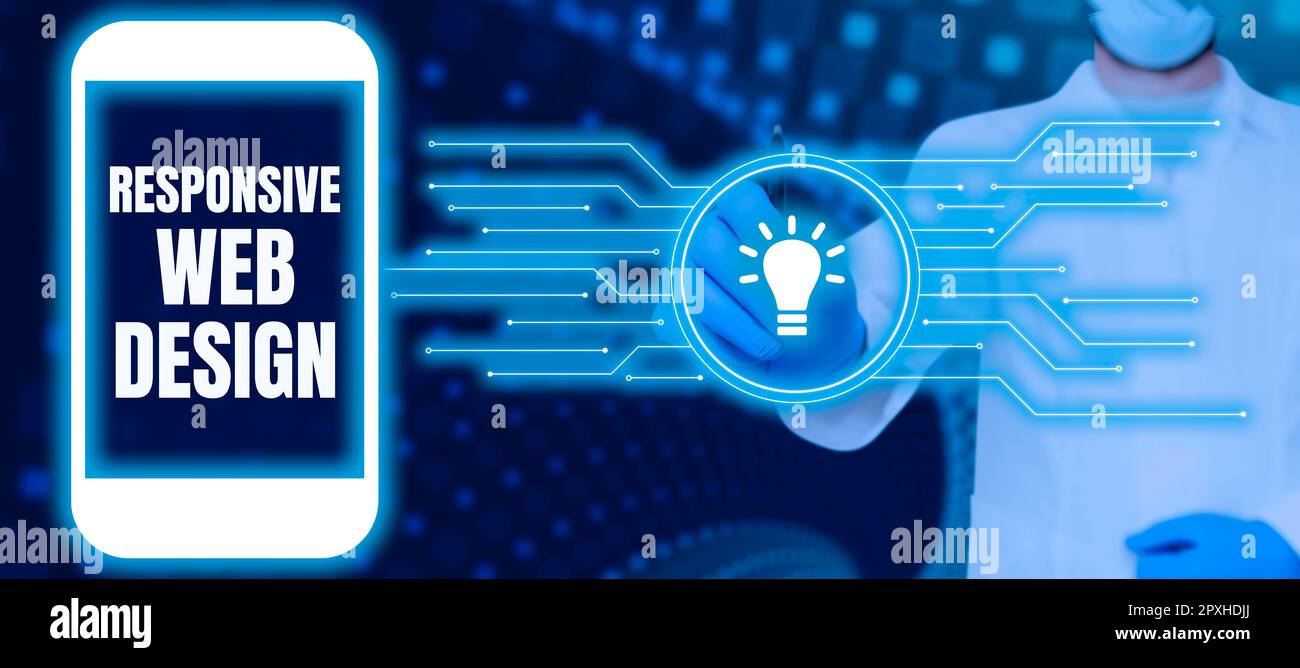 Text showing inspiration Responsive Web Design, Concept meaning web page creation that makes use ...