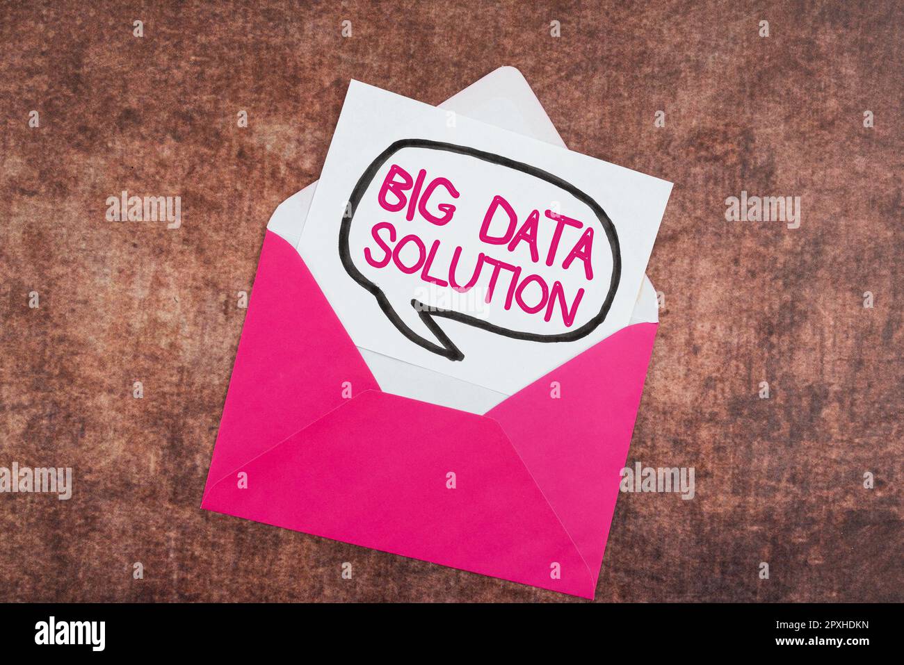 Handwriting text Big Data Solution, Business showcase Extracting value from huge volumes of a ...