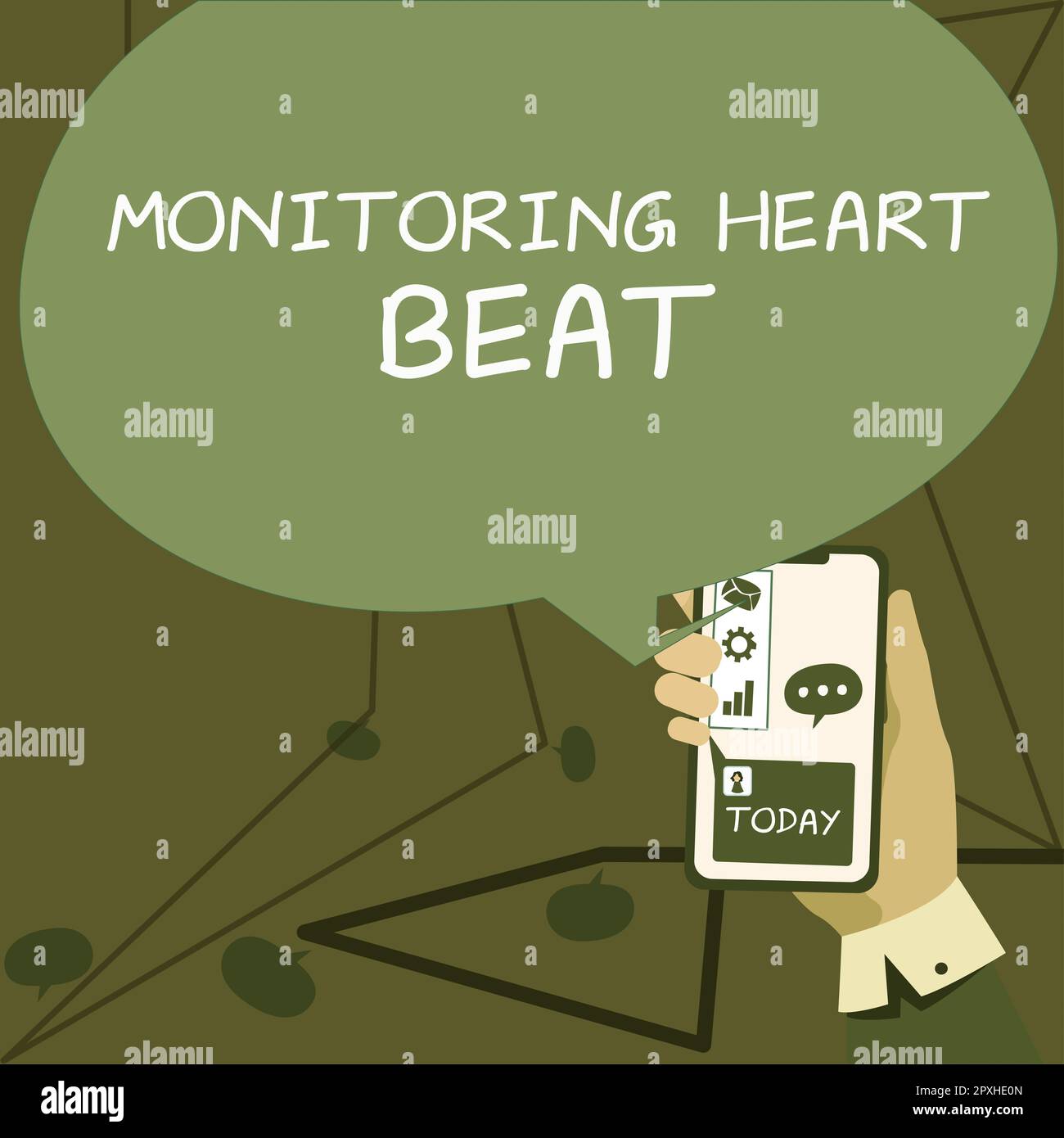 Conceptual caption Monitoring Heart Beat, Business idea Measure or ...