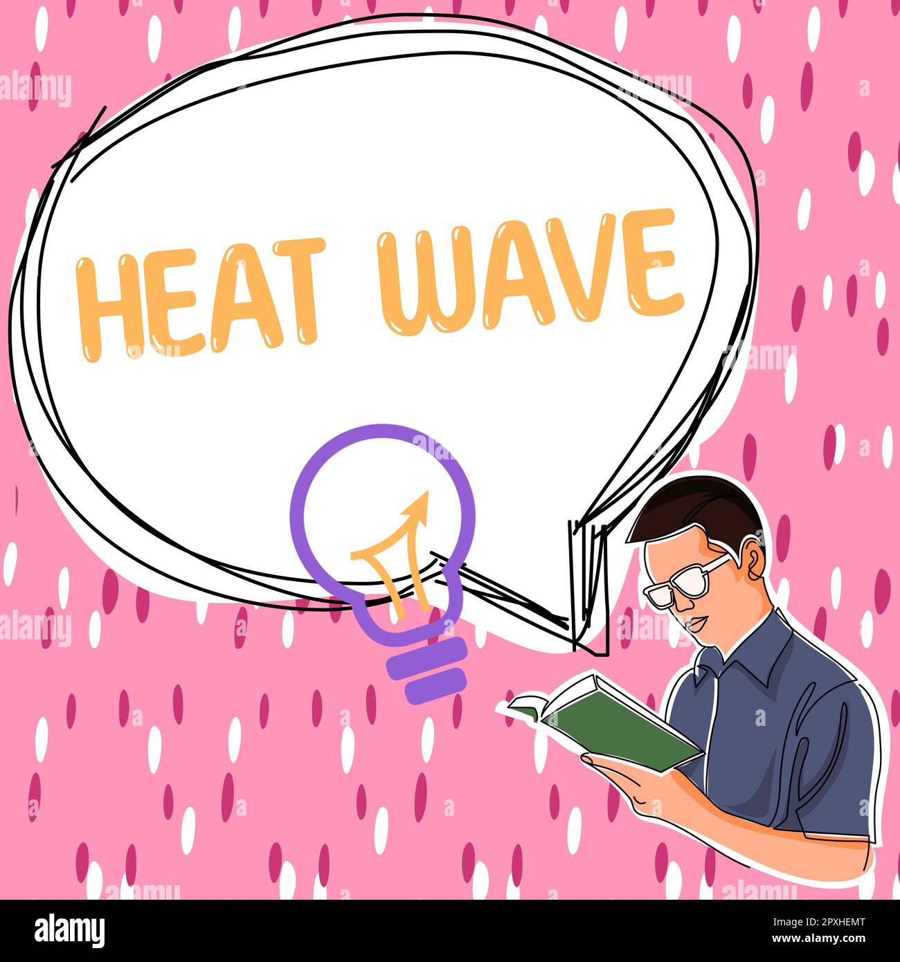 Writing displaying text Heat Wave, Business showcase a prolonged period ...