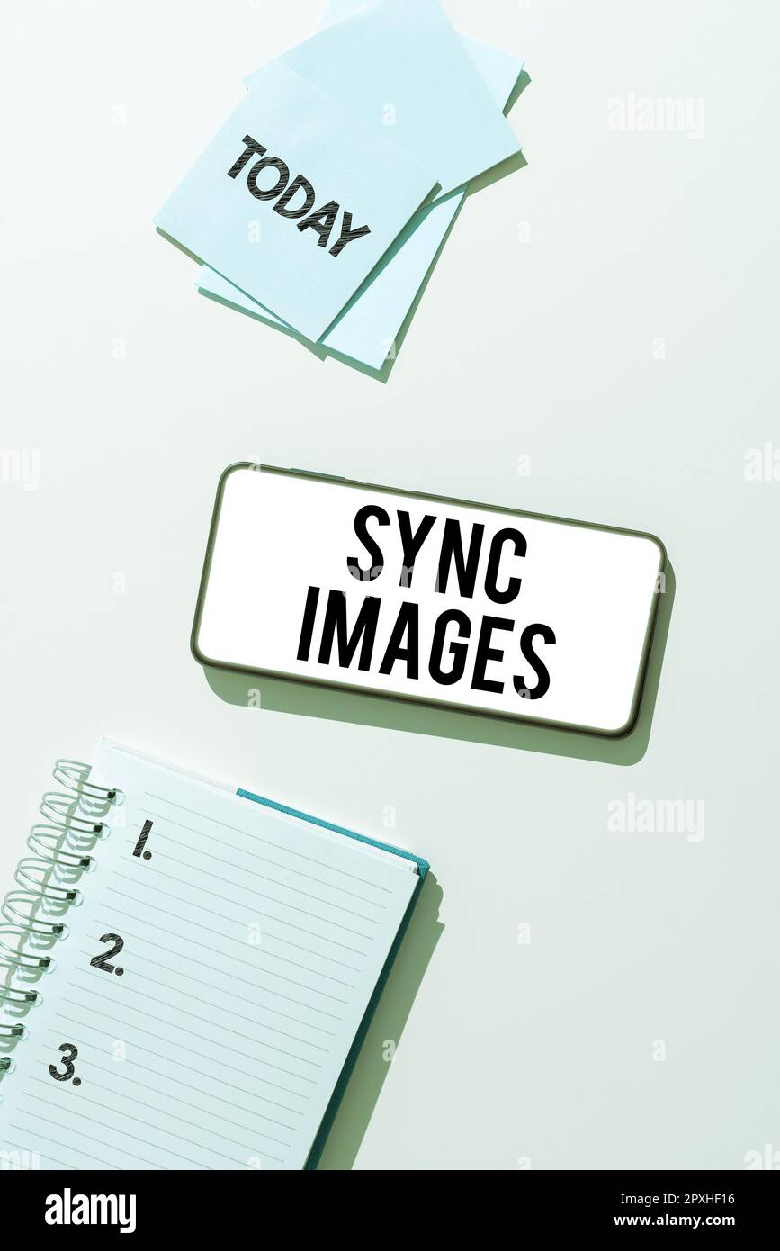 Conceptual caption Sync Images, Word for Making photos identical in all ...