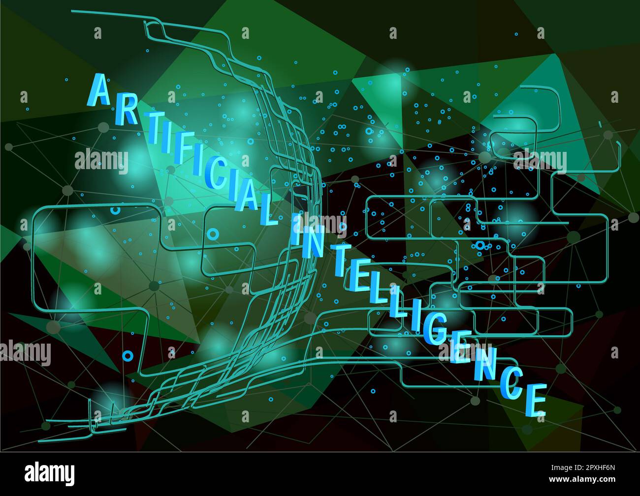 artificial intelligence abstract vector illustration Stock Photo - Alamy