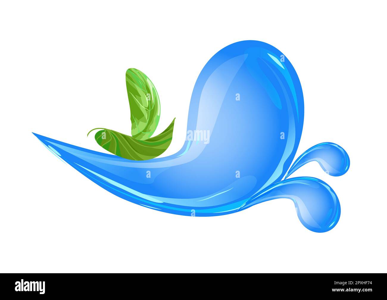 water illustration isolated on white background Stock Photo - Alamy