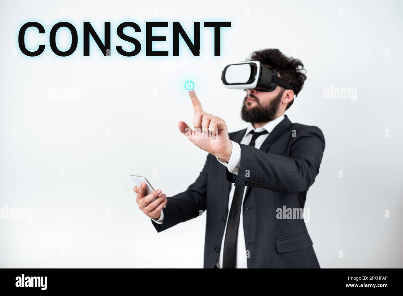 Text caption presenting Consent, Word for general agreement about ...