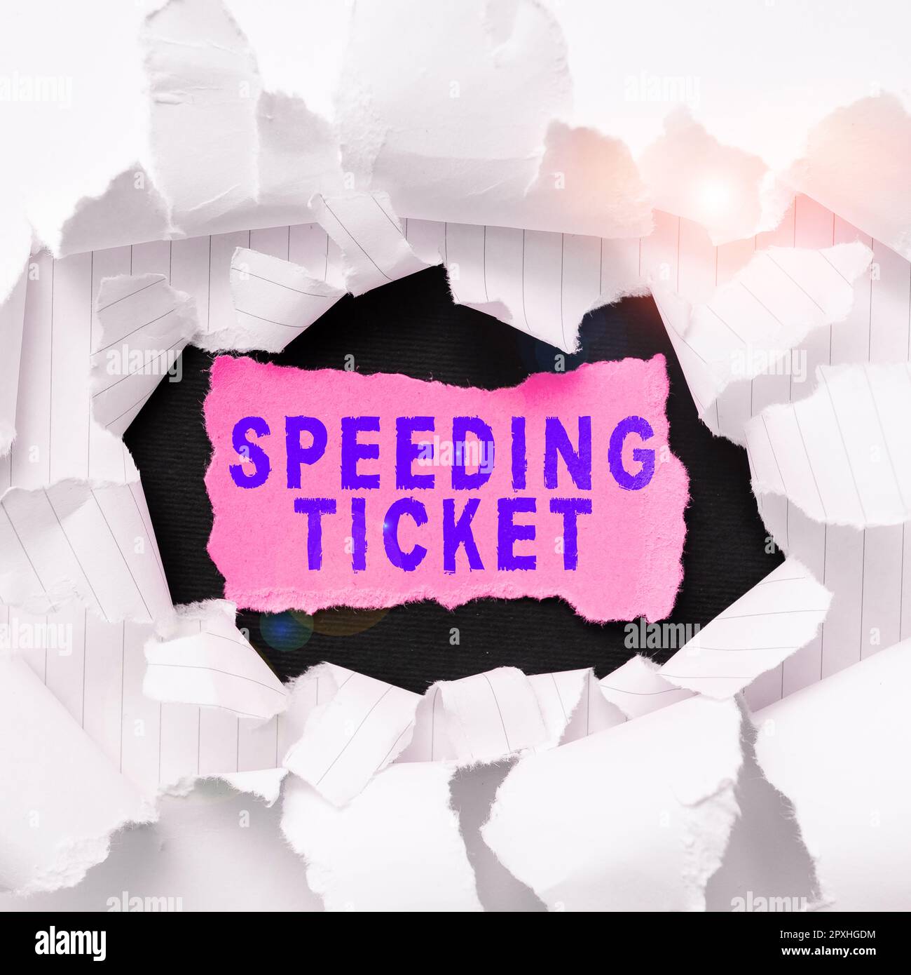 Conceptual display Speeding Ticket, Business showcase psychological ...