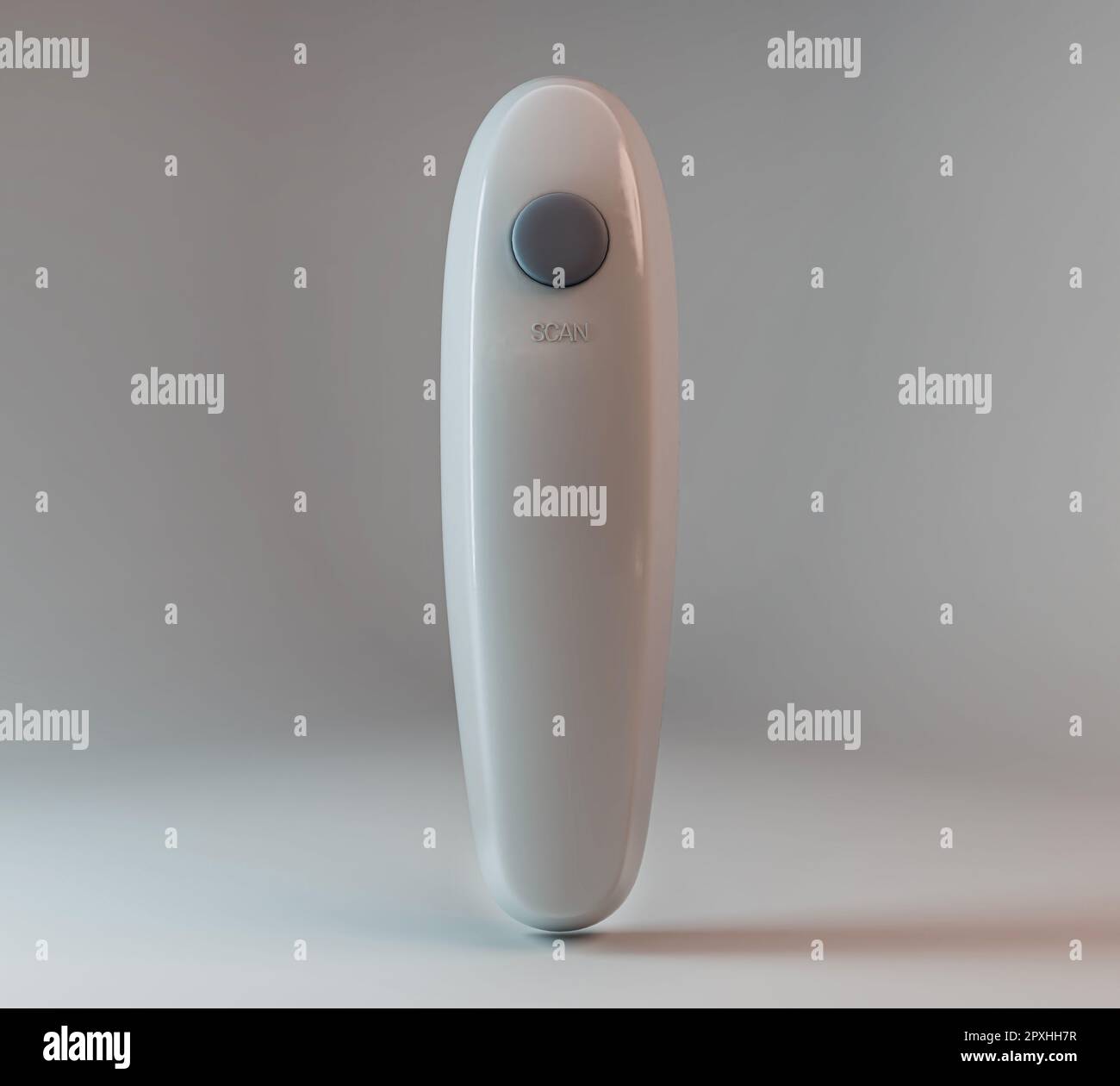 An infant ear infrared thermometer on an isolated white background - 3D ...