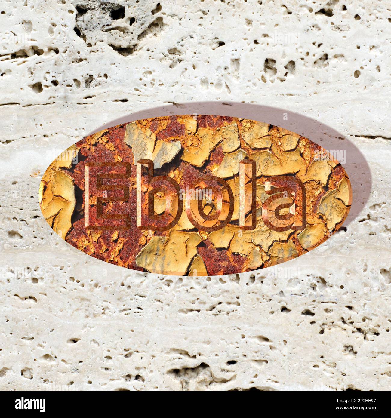 "Ebola" - word, lettering or text as a 3D illustration, 3D rendering ...