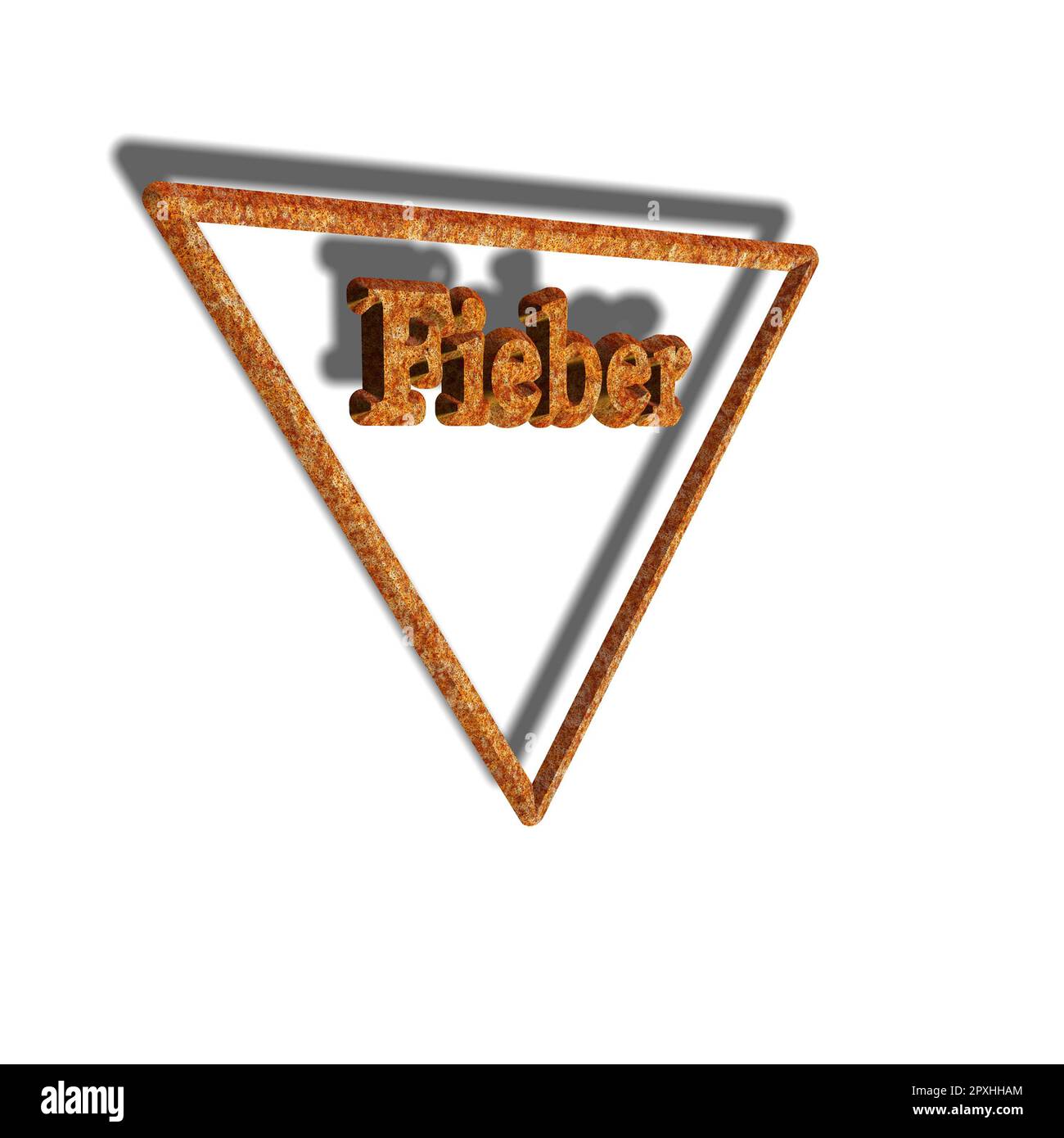 "Fieber" = "Fever" - word, lettering or text as 3D illustration, 3D ...
