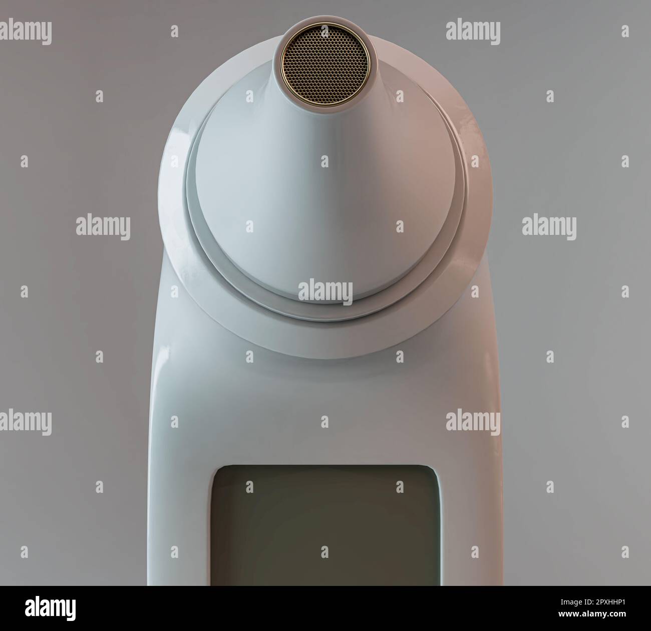 An infant ear infrared thermometer on an isolated white background - 3D ...