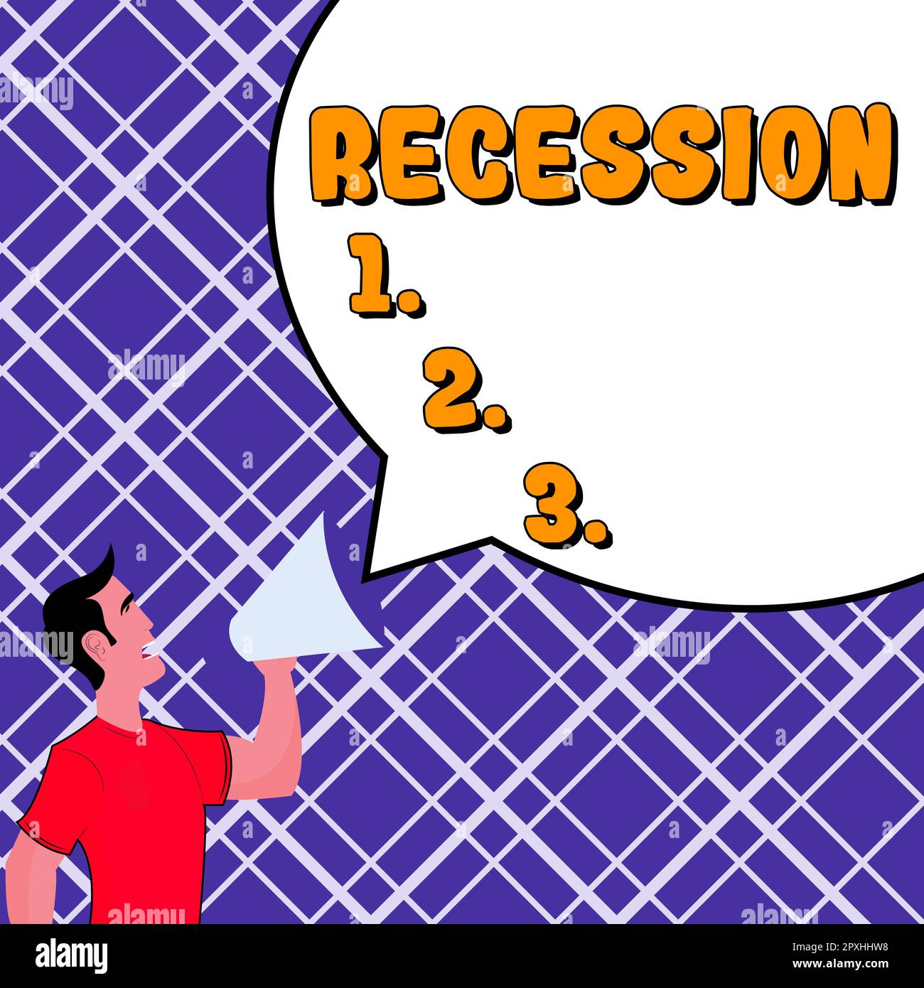 Sign displaying Recession, Business idea the process of progressive decrease in growing, period ...