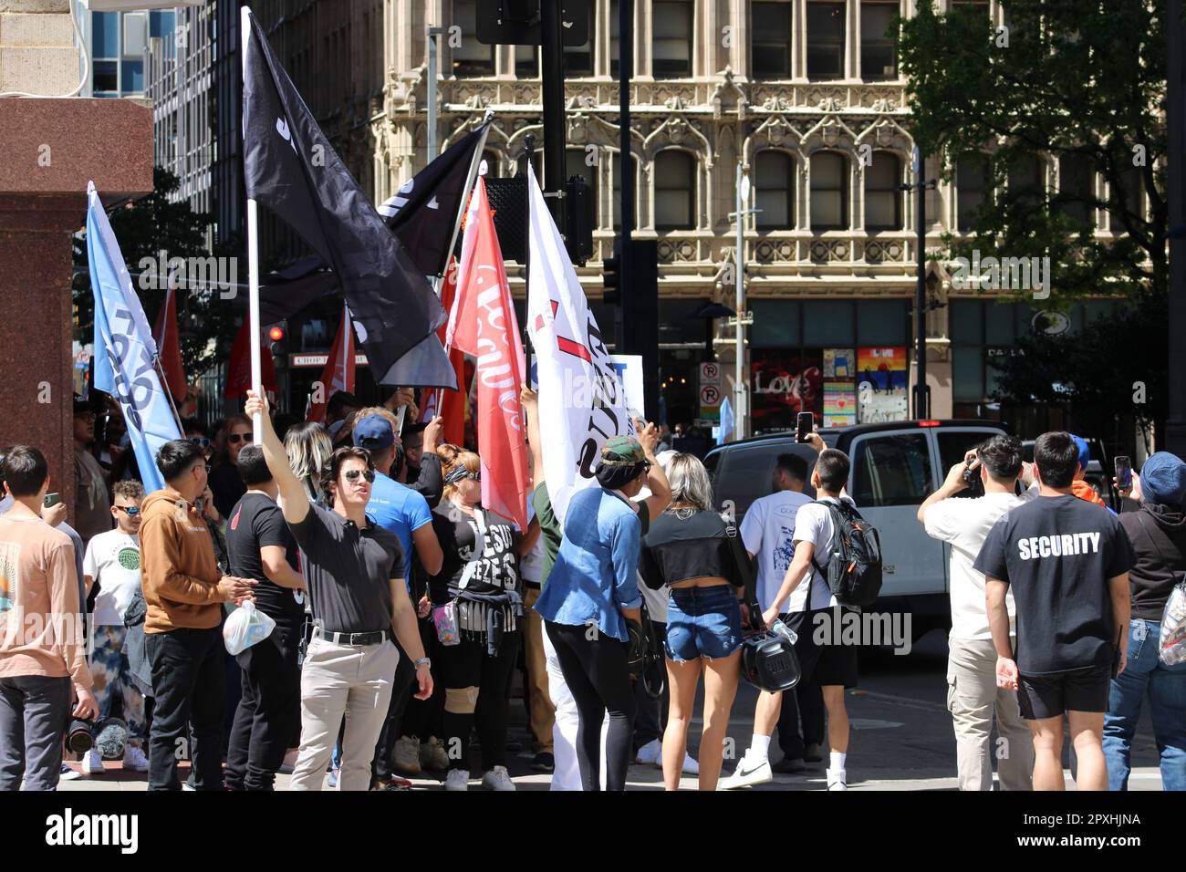 New Glass,Jesus March, Downtown Dallas Stock Photo - Alamy