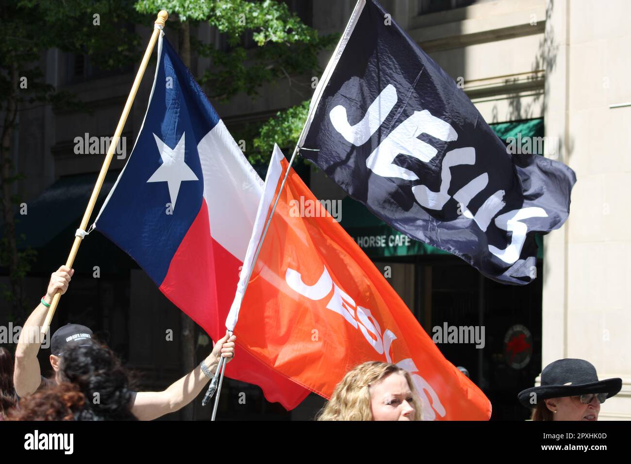 New Glass,Jesus March, Downtown Dallas Stock Photo - Alamy