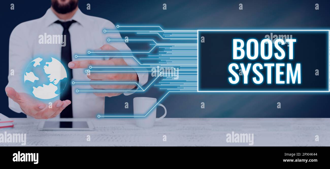 Text showing inspiration Boost System, Internet Concept Rejuvenate ...