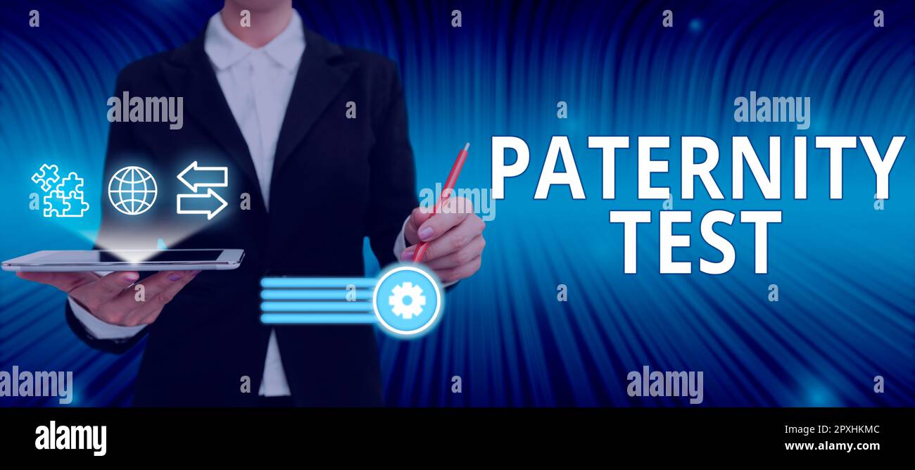 Writing displaying text Paternity Test, Concept meaning a test of DNA ...