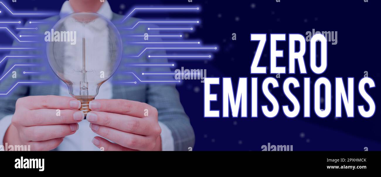 Writing displaying text Zero Emissions, Word Written on emits no waste ... Writing displaying text Zero Emissions, Word Written on emits no waste ...