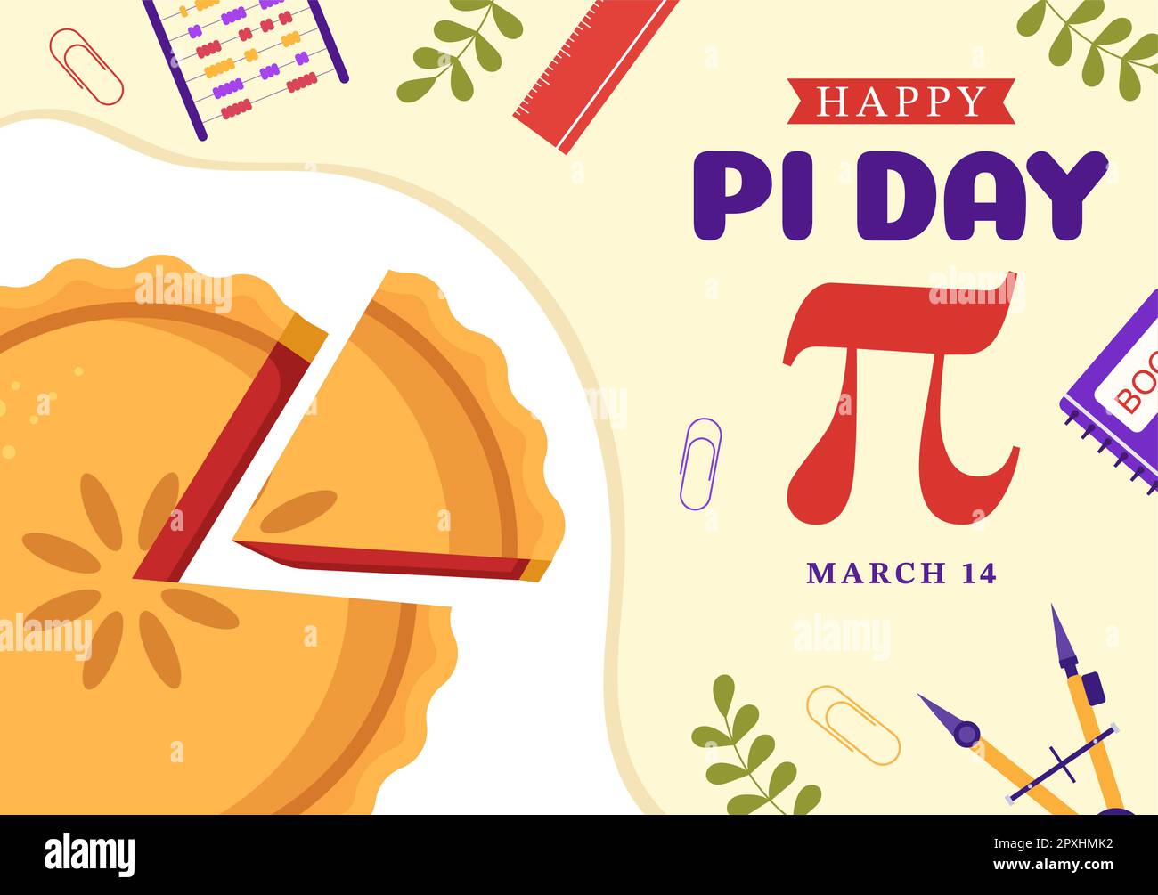 World Pi Day Illustration with Mathematical Constants, Greek Letters or ...