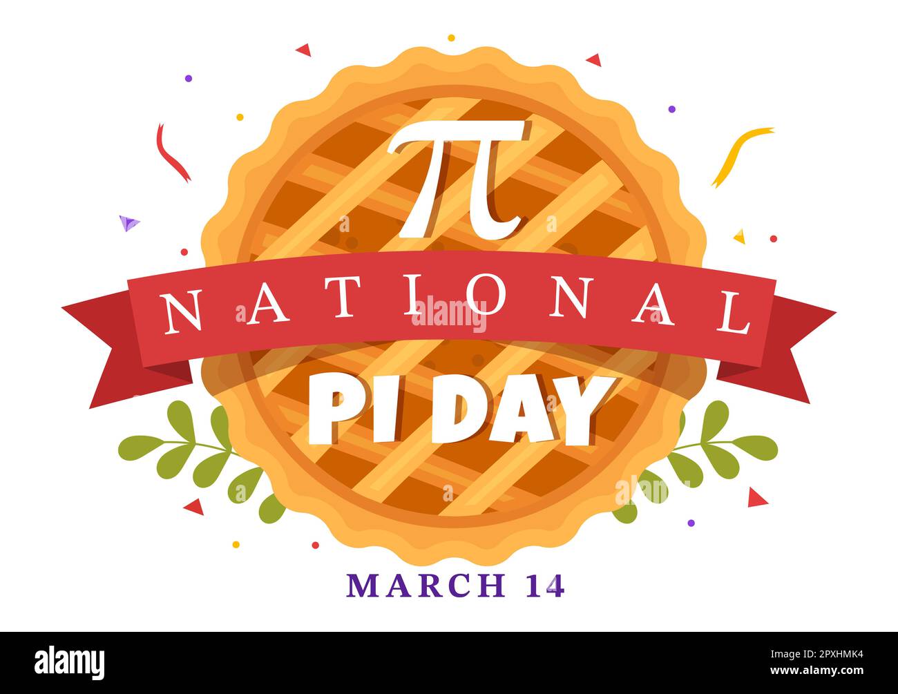 World Pi Day Illustration with Mathematical Constants, Greek Letters or ...