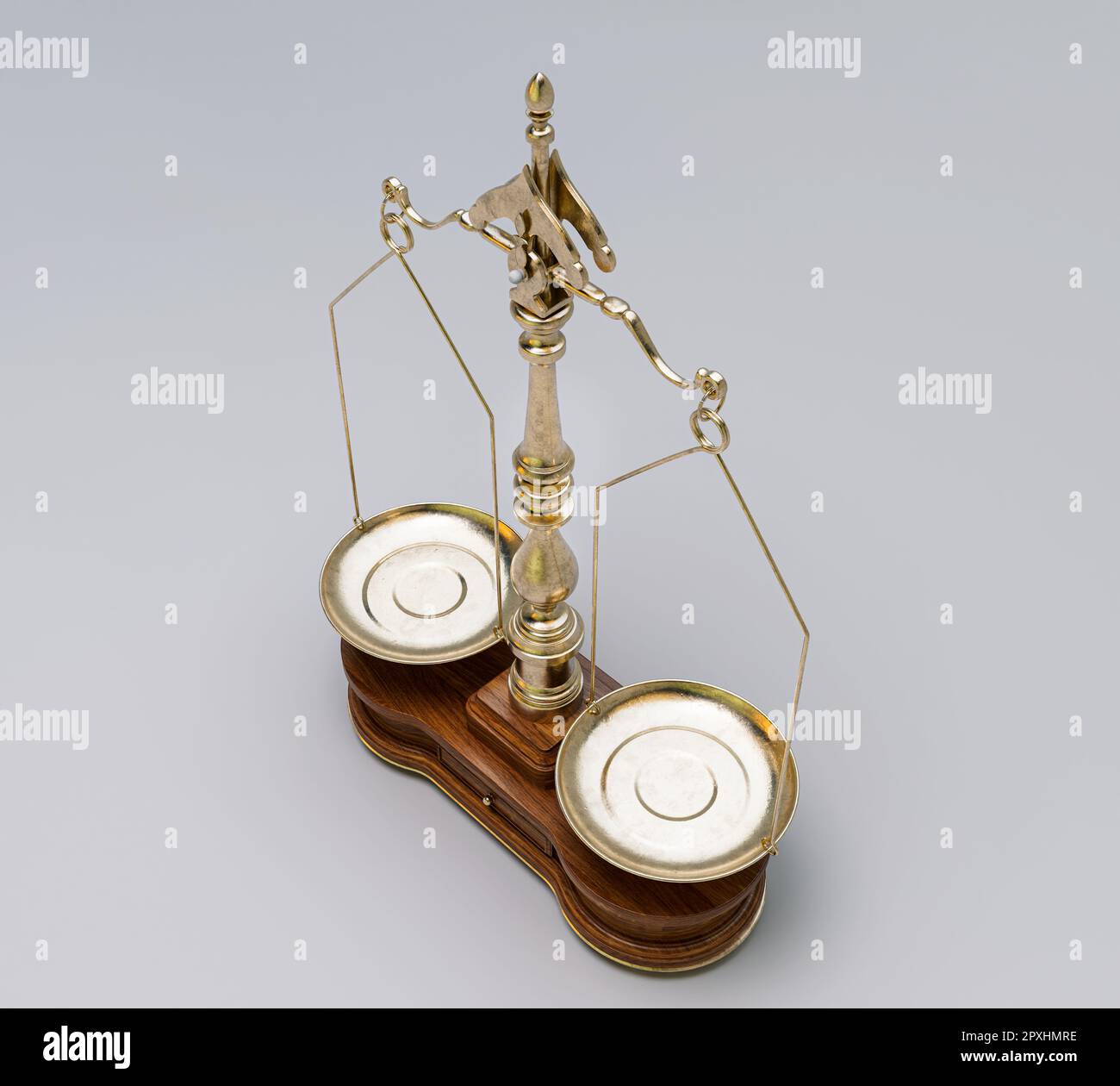 Gold bar on scales hi-res stock photography and images - Alamy