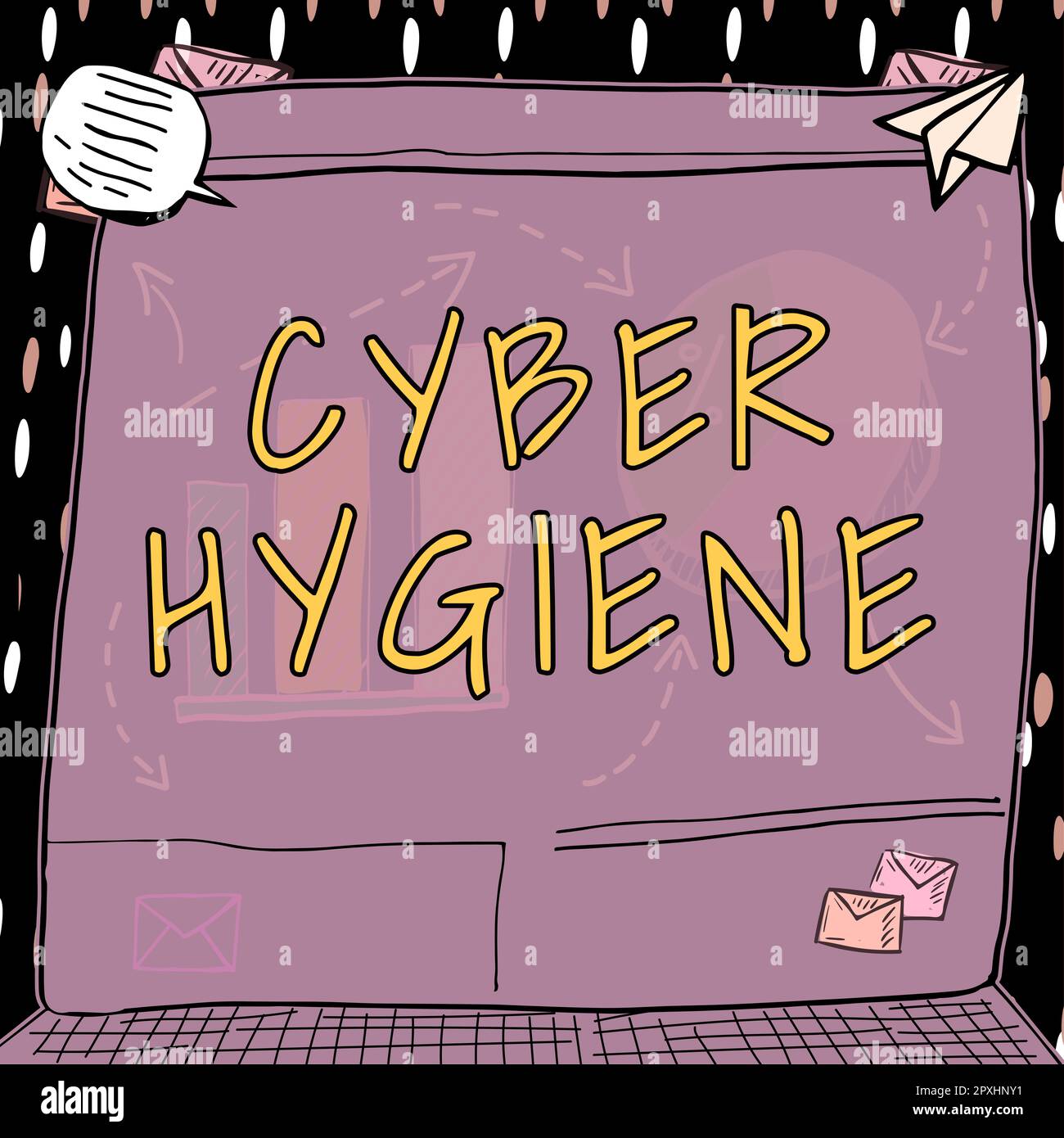 Text sign showing Cyber Hygiene, Business approach steps that computer ... Text sign showing Cyber Hygiene, Business approach steps that computer ...