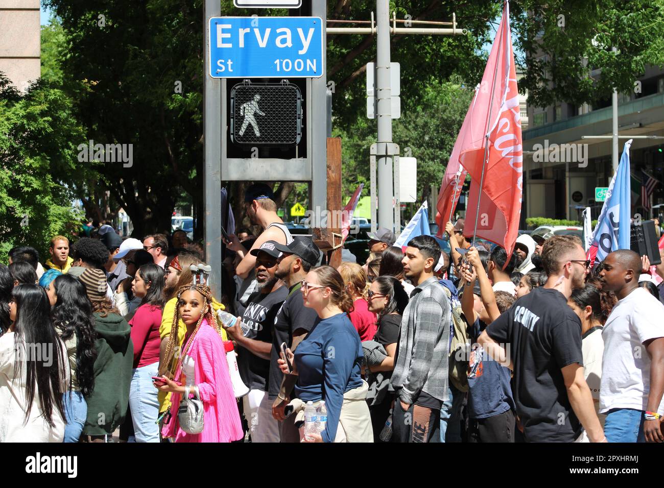 New Glass,Jesus March, Downtown Dallas Stock Photo - Alamy