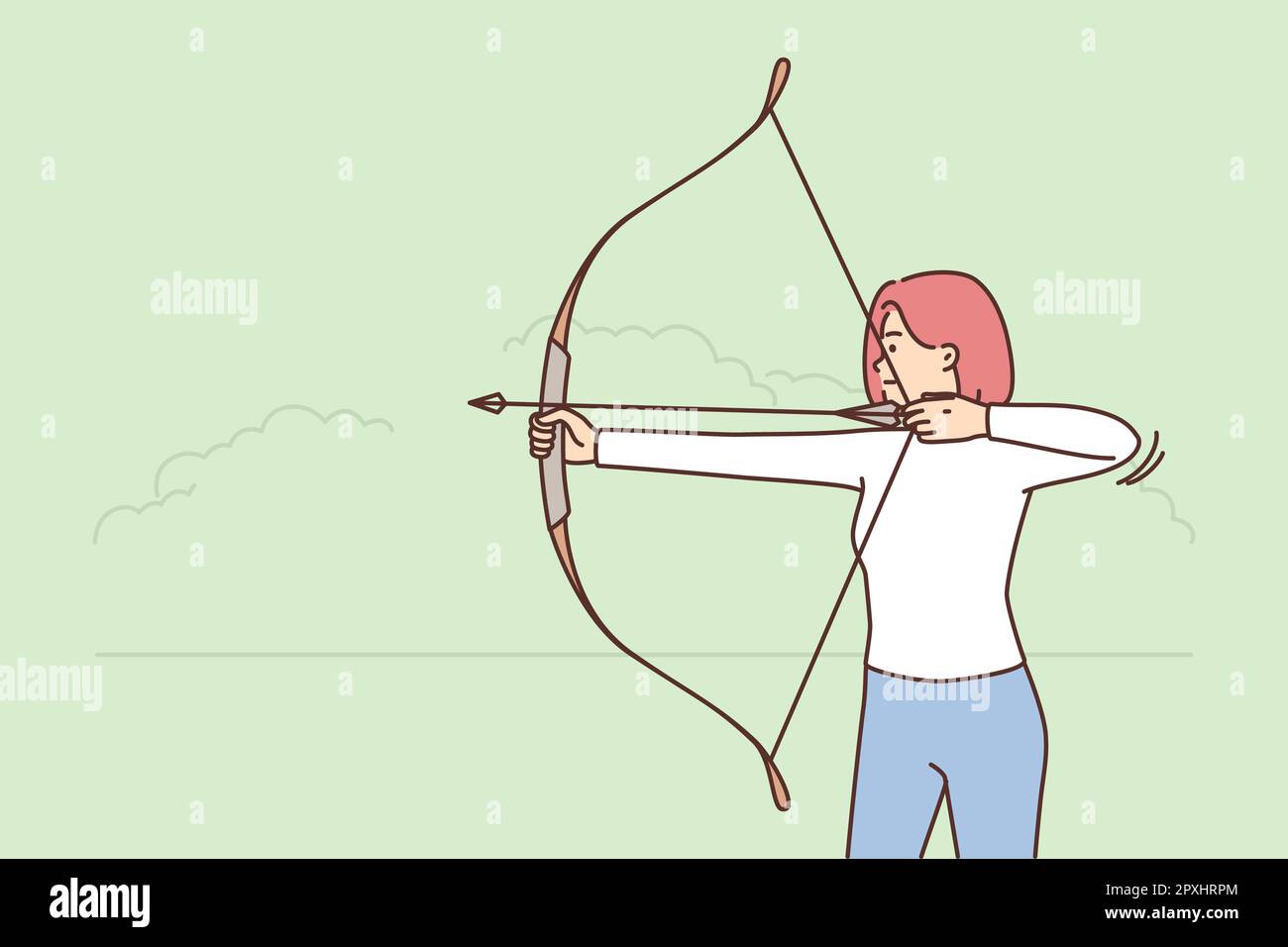 Shooting Bow And Arrow Vector