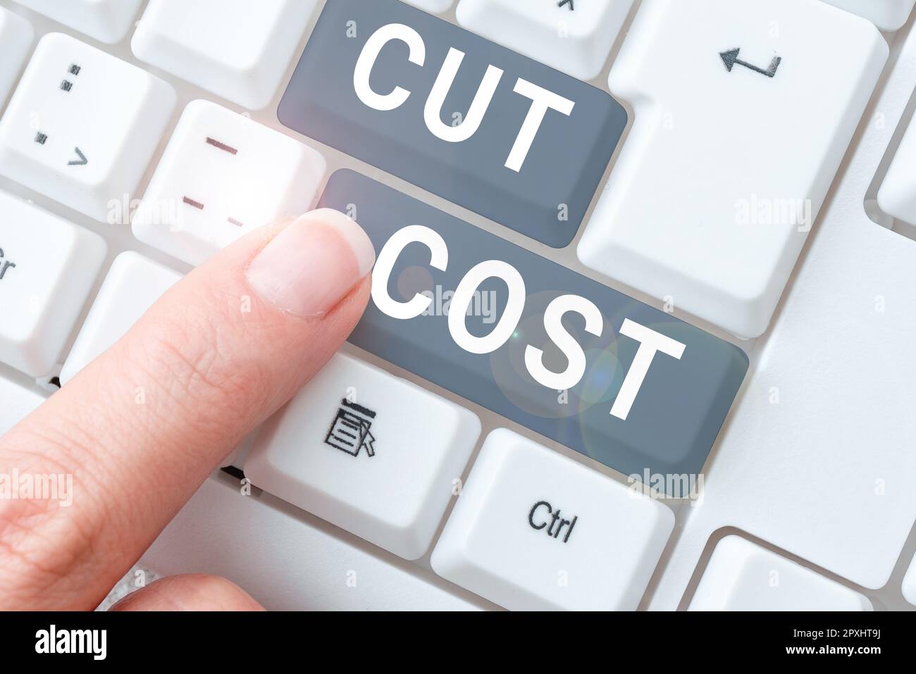 Hand writing sign Cut Cost, Business showcase Measures implemented to ...