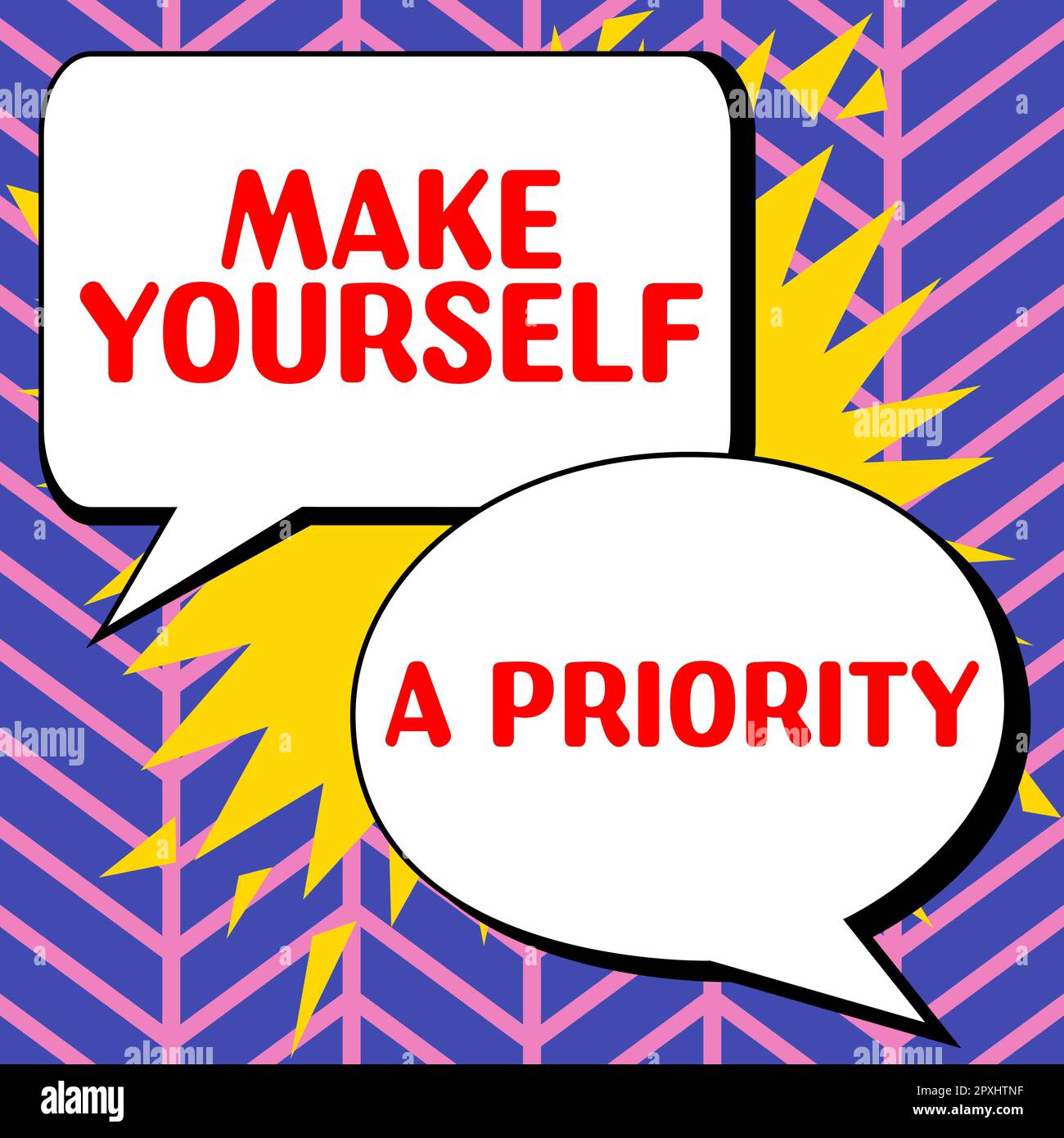 Conceptual caption Make Yourself A Priority, Conceptual photo Think in ...