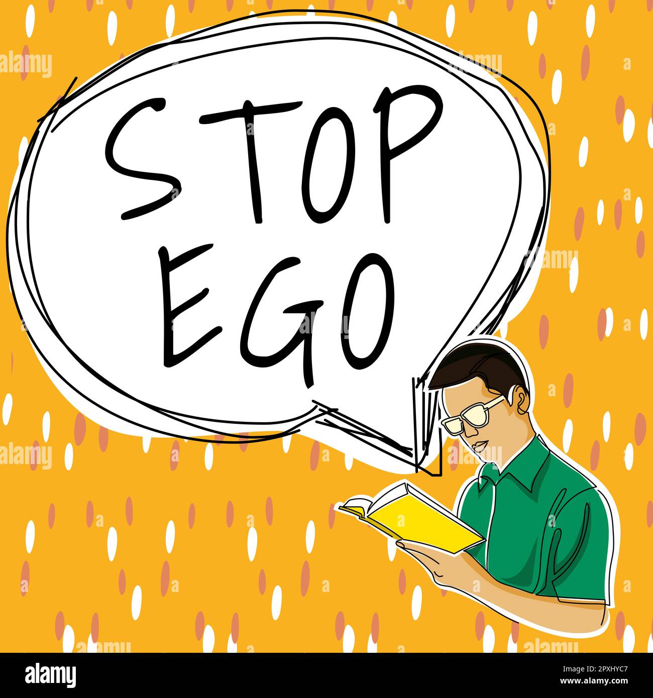 Handwriting text Stop Ego, Conceptual photo Control your obsession ...