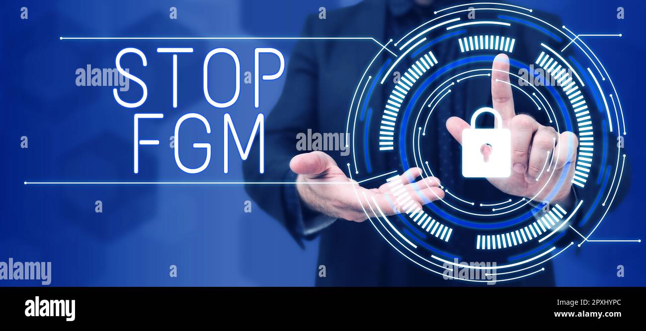 Conceptual display Stop Fgm, Business approach Put an end on female ...