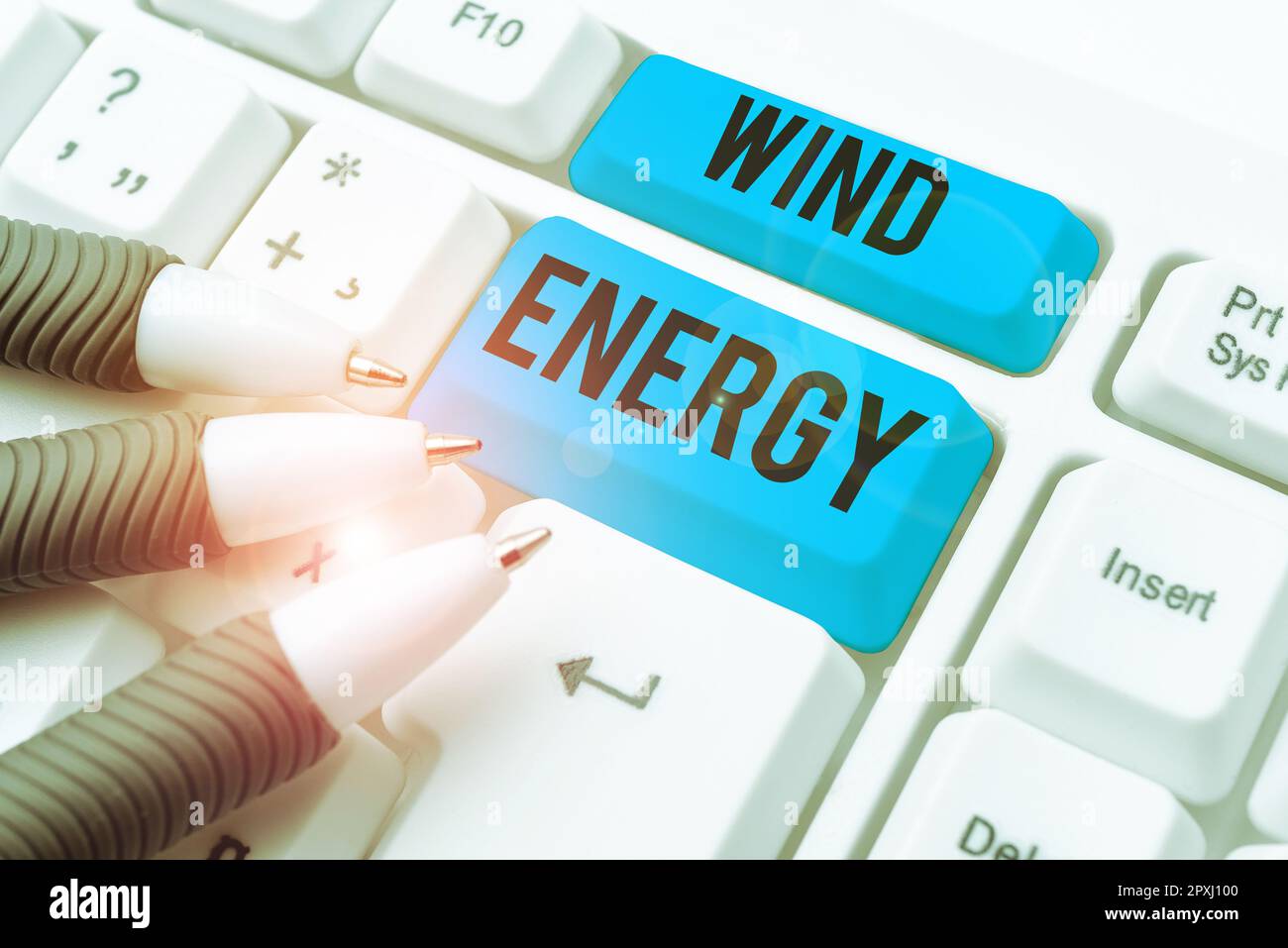 Handwriting text Wind Energy, Business concept the process by which ...