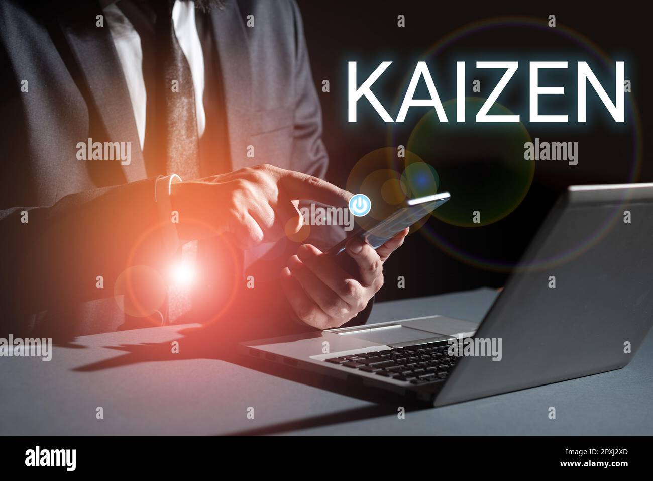 Text showing inspiration Kaizen, Concept meaning a Japanese business ...